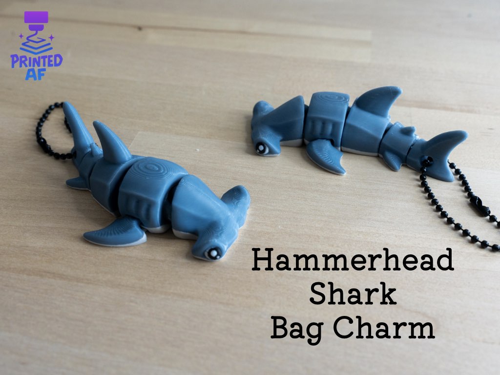 Hammerhead Shark Bag Charm – PrintedAF