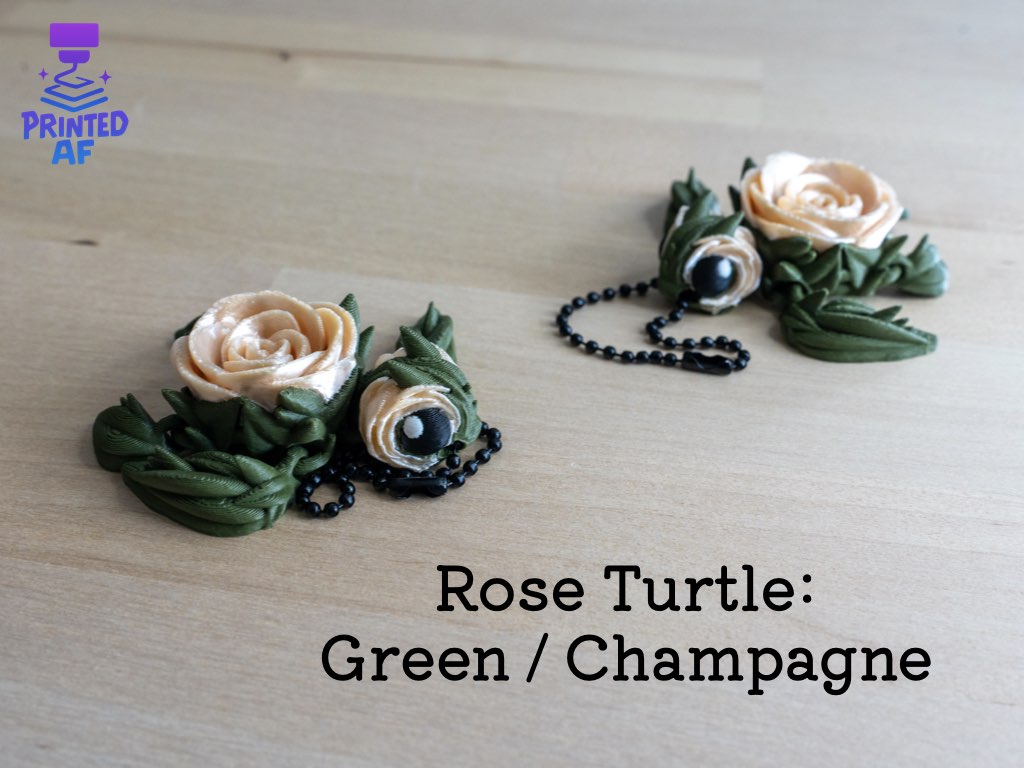 Rose Turtle Bag Charm – PrintedAF